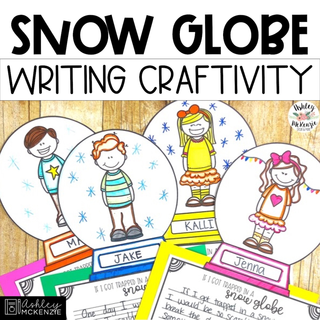 Winter Classroom Activity, Snow Globe Creative Writing, Easy Elementary ...