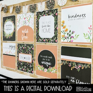 Wildflowers Back to School Classroom Decor, Bulletin Board Kit ...