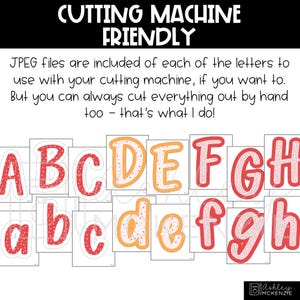 Valentine's Day Bulletin Board Letters, Primary Font, Printable ...