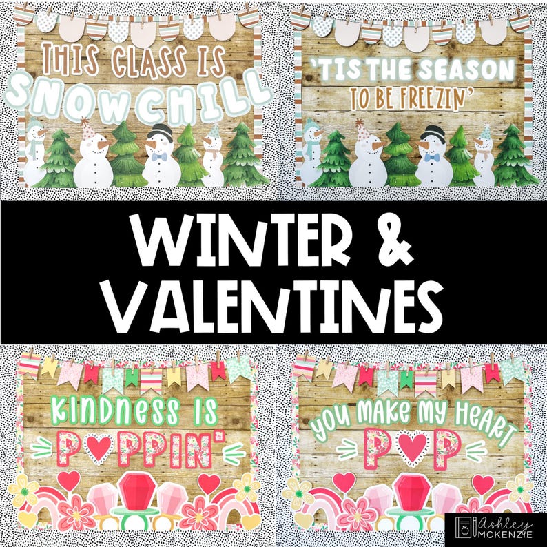 Bulletin Board Kits Bundle #6 Seasonal Classroom Decor for All Year ...