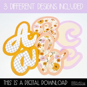 Retro Fall Classroom Decor, A-Z Bulletin Board Letters, Punctuation ...