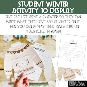 Modern Winter Bulletin Board Kit, Holiday Season Theme, Easy Seasonal ...