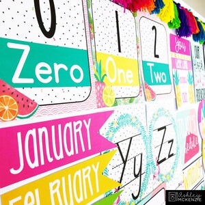 Tropical Flamingo Classroom Decor Bundle, Easy and Modern Classroom ...