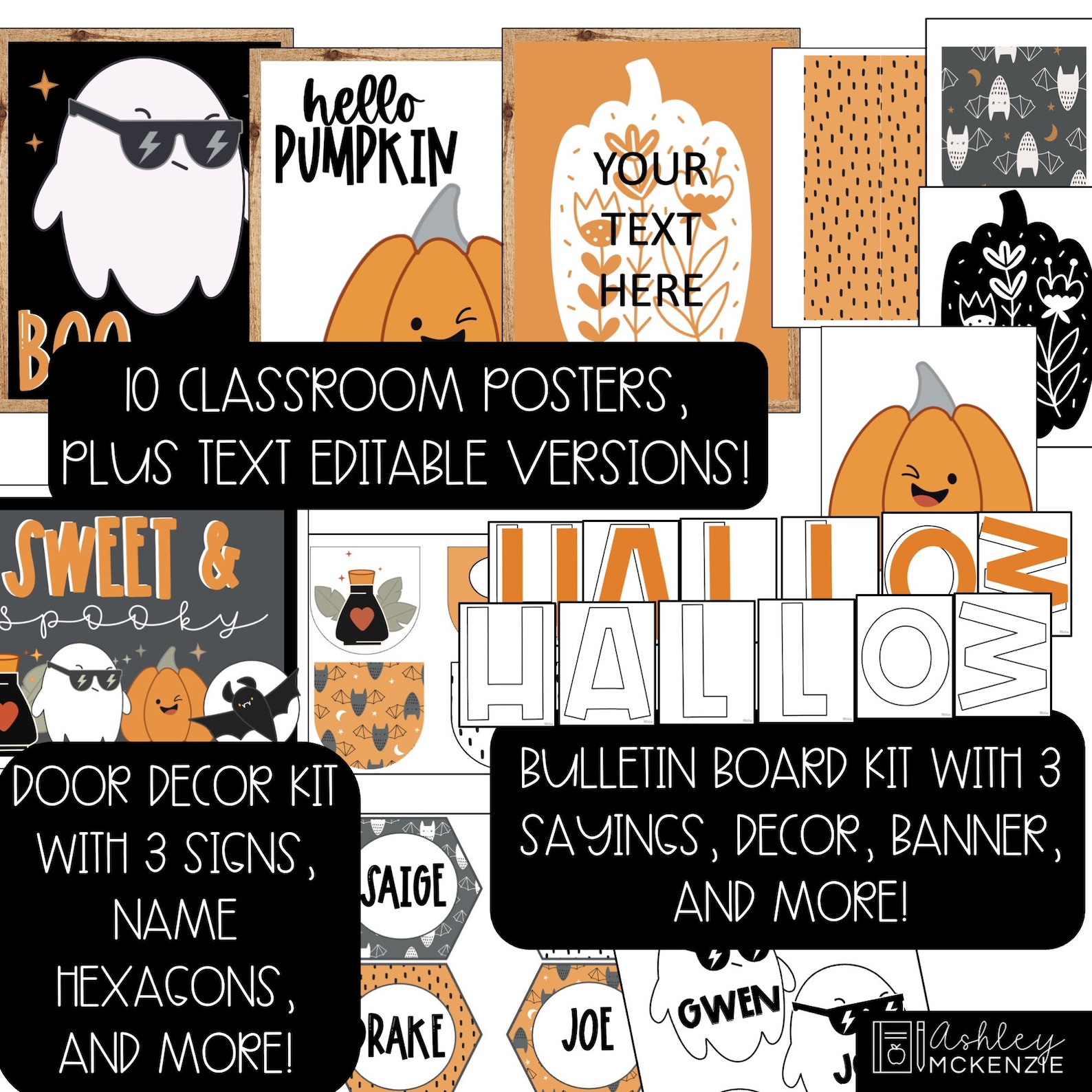 Halloween Classroom Decor Boo Crew Bulletin Board Kit - Etsy
