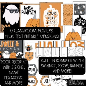 Halloween Bulletin Board Ideas We Are the Boo Crew October Door Decor ...
