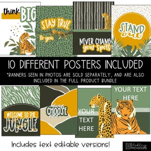 Modern Jungle Themed Classroom Posters, Easy and Modern Classroom ...