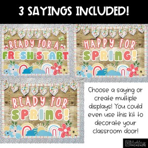 Spring Classroom Decor, Spring Fresh Start Theme, Bulletin Board Kit ...