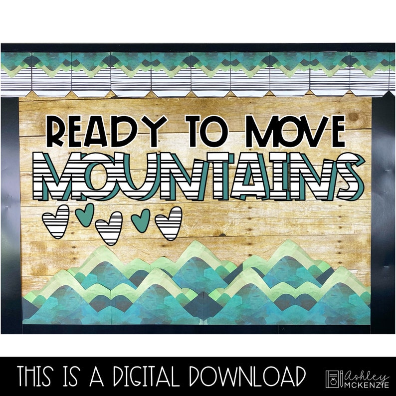 Scandi Mountains Classroom Decor Back to School Bulletin Board Set ...