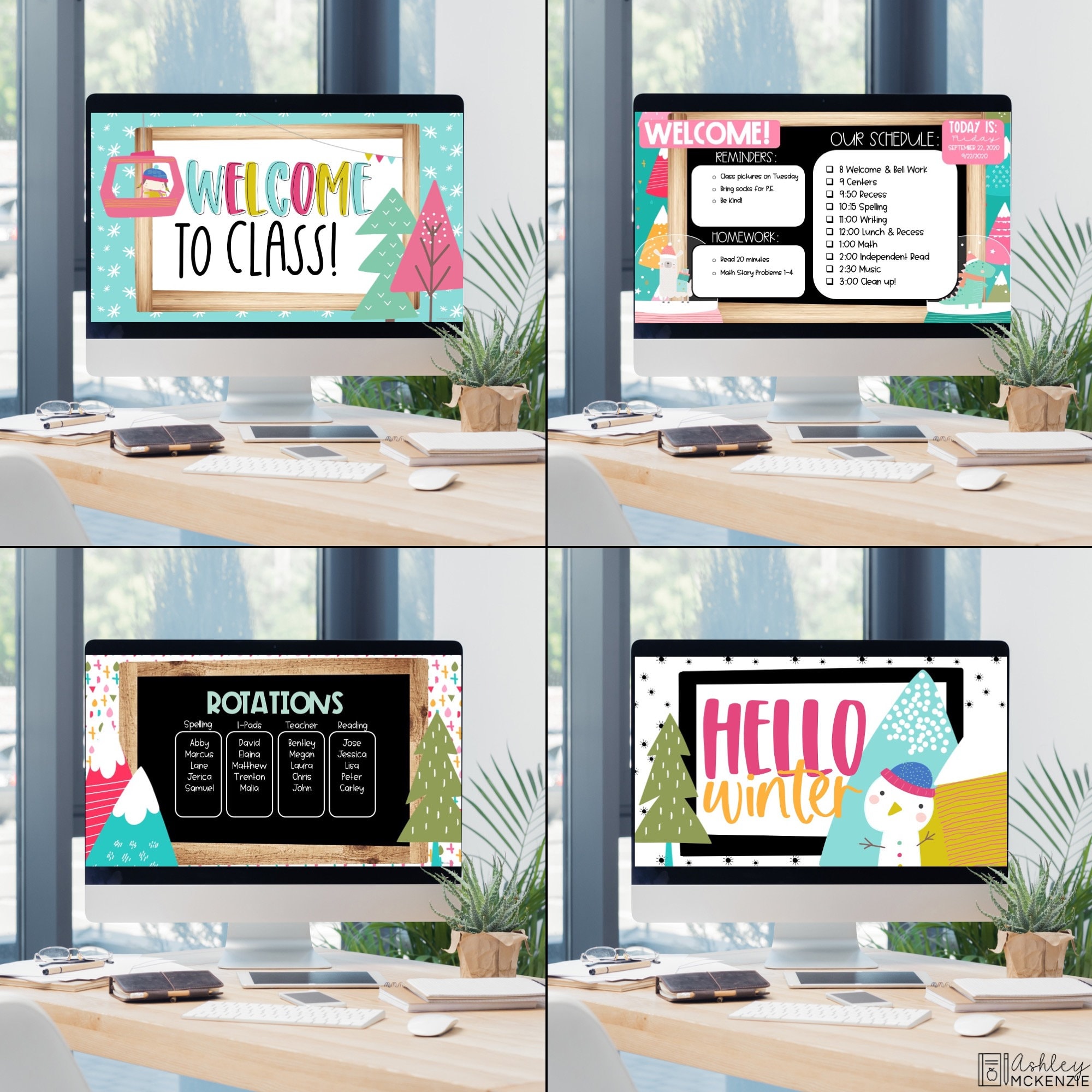 Winter Slides December Morning Meeting Organize Routines January Daily ...