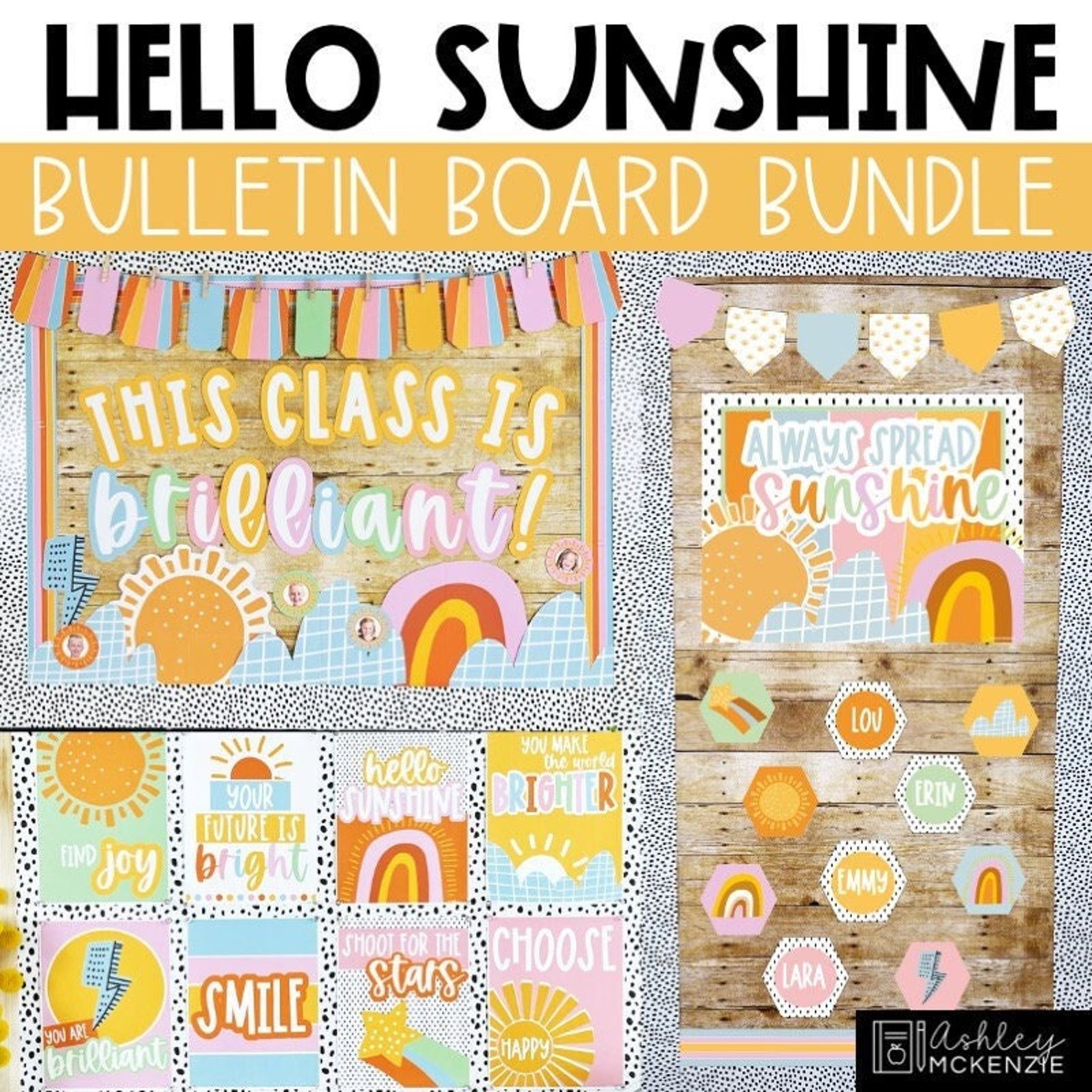 Sunshine Themed Back to School Classroom Decor Bulletin Board | Etsy UK