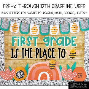 Honey Bee Classroom Decor Bright Classroom Bulletin Board Kit Editable ...