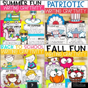 Seasonal Writing Crafts Bundle, Creative Writing Prompts for Holidays ...