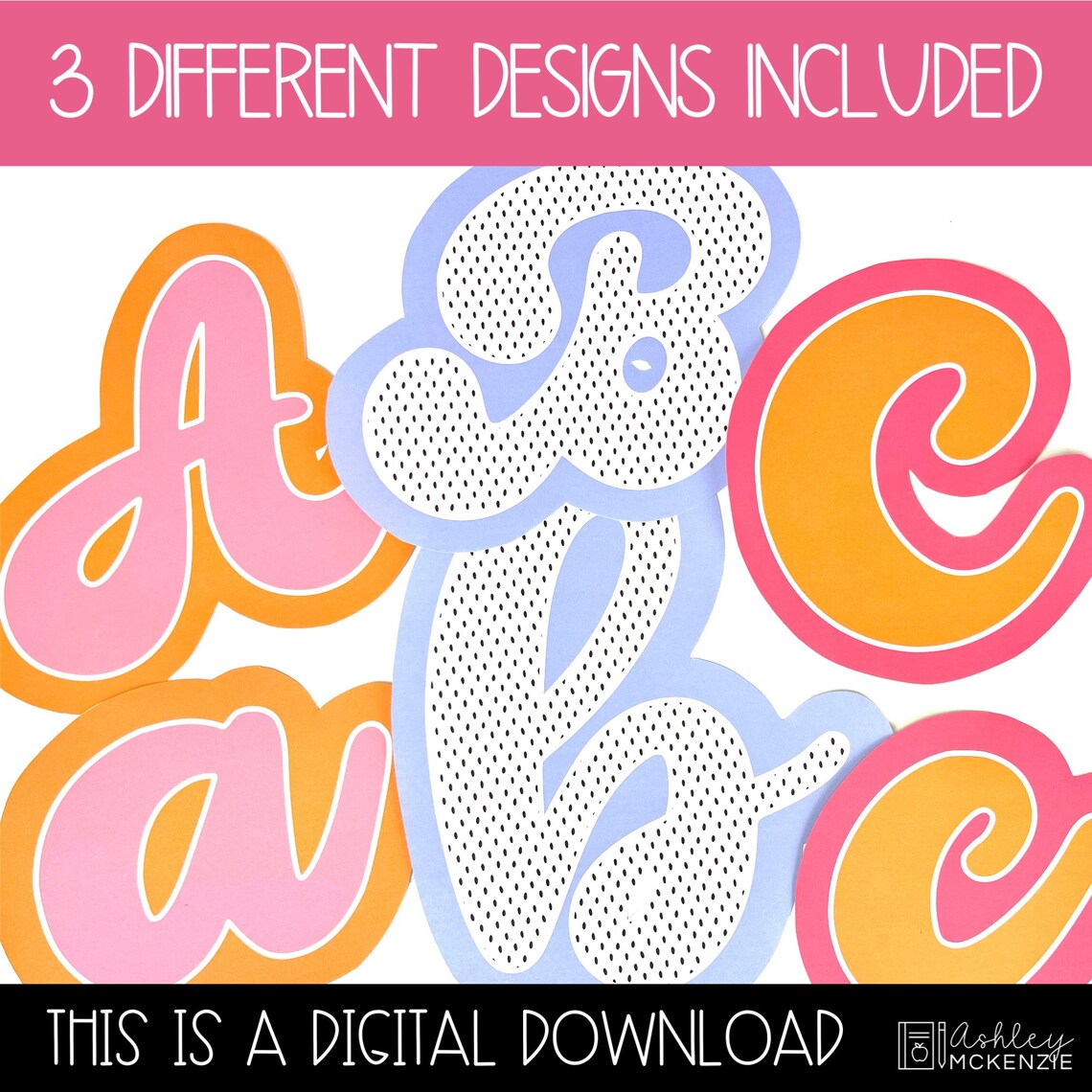 Retro Classroom Decor A-Z Bulletin Board Letters - Etsy