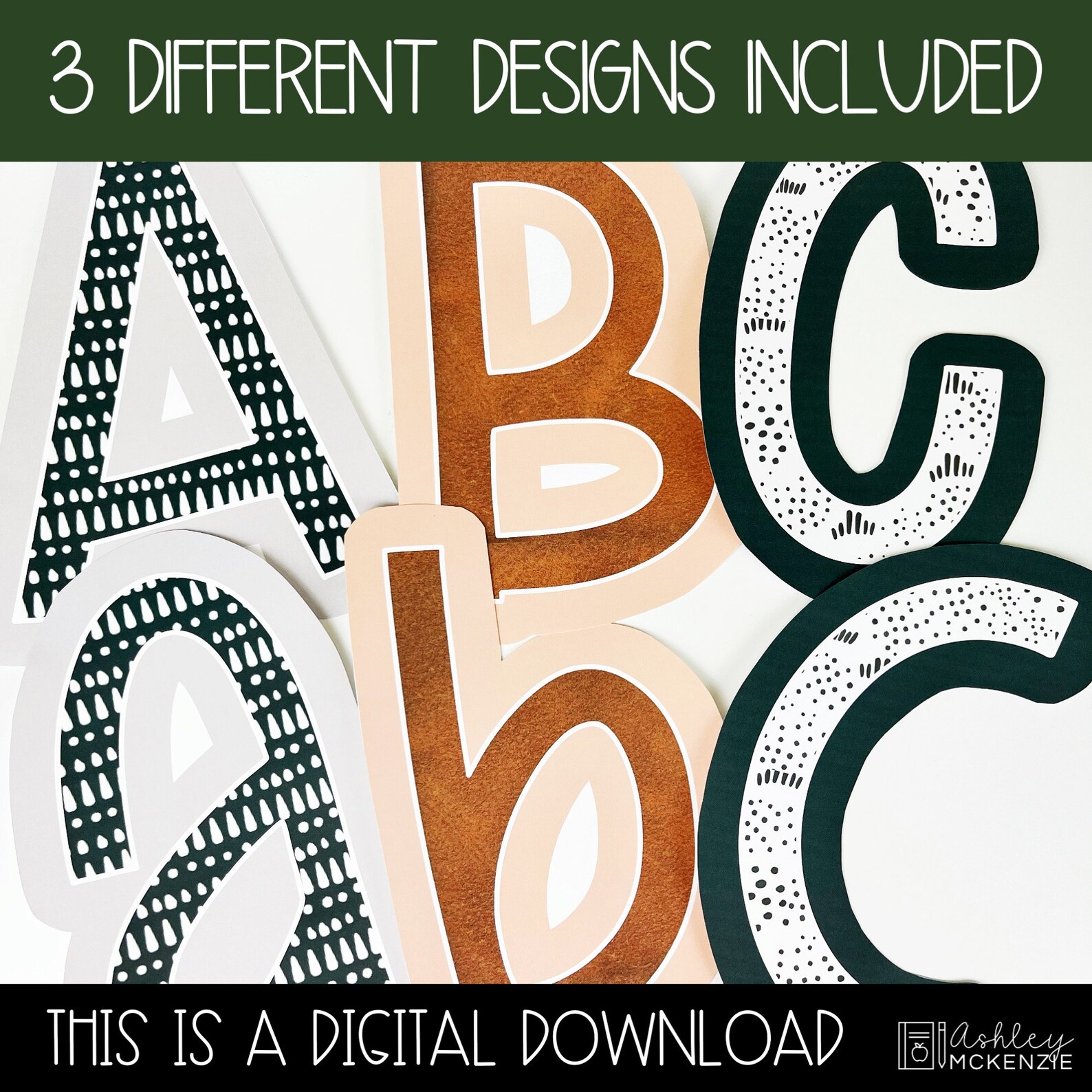 Plant Life Classroom Decor, A-Z Bulletin Board Letters, Punctuation ...