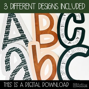 Plant Life Classroom Decor, A-Z Bulletin Board Letters, Punctuation ...