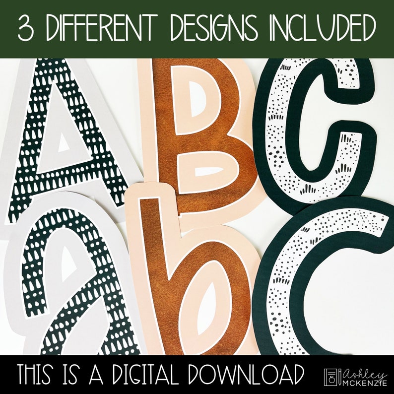 Plant Life Classroom Decor A-Z Bulletin Board Letters - Etsy