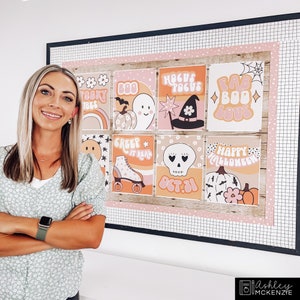 Retro Halloween Classroom Posters, Easy Holiday Classroom Decorations ...