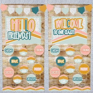 Calm Terrazzo Back to School Classroom Decor, Bulletin Board Kit ...