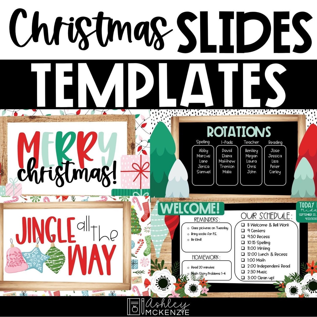 Christmas Google Slides and Powerpoint Templates, Holiday Decor ...