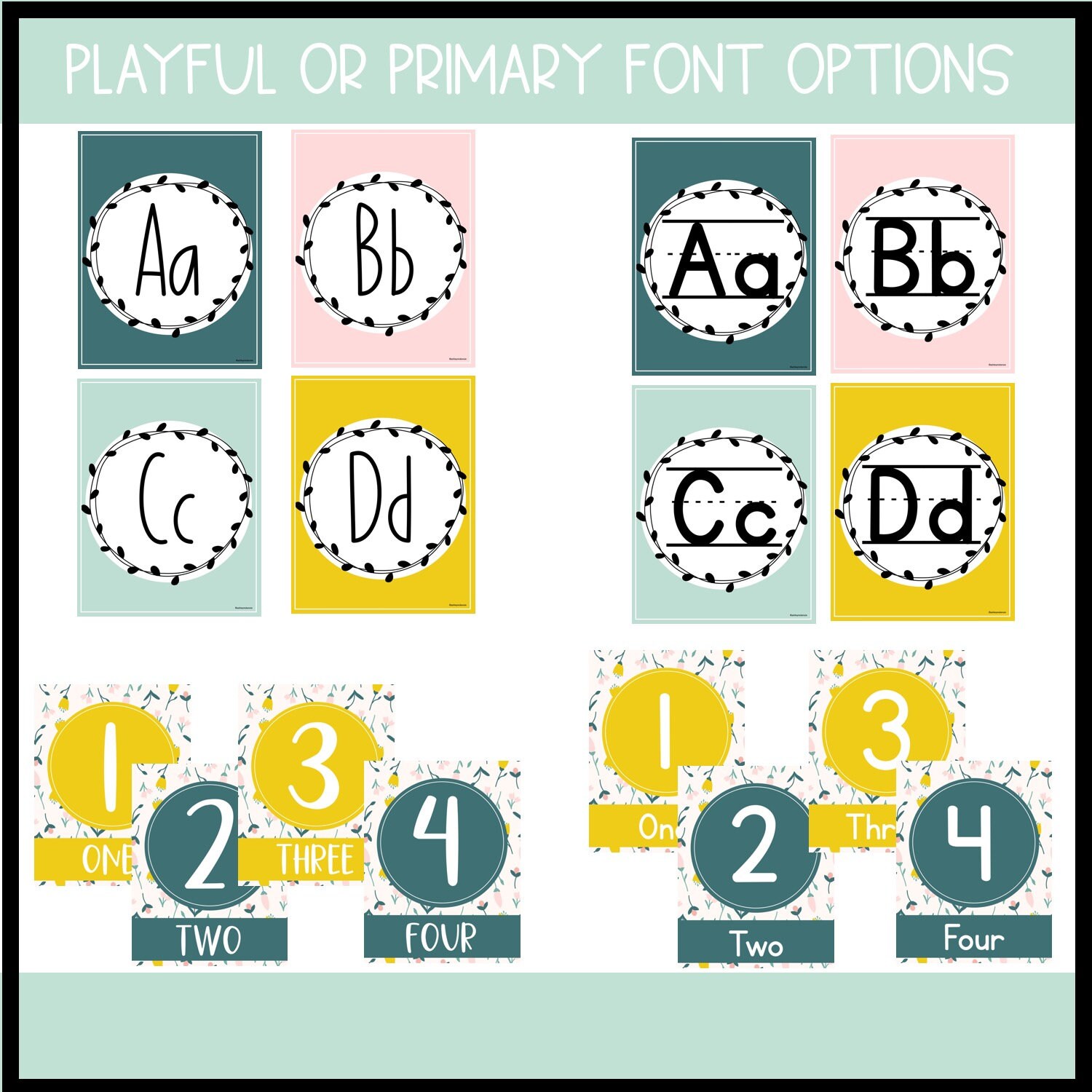 Vintage Floral Blooms Classroom Decor Bundle, Easy and Modern Classroom ...