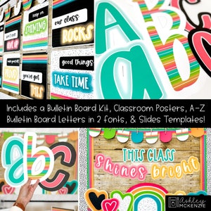 Neon Bright Classroom Decor Back to School Bulletin Board Ideas ...