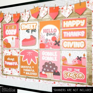 Cozy Thanksgiving Posters Autumn Class Decor November Bulletin Board ...