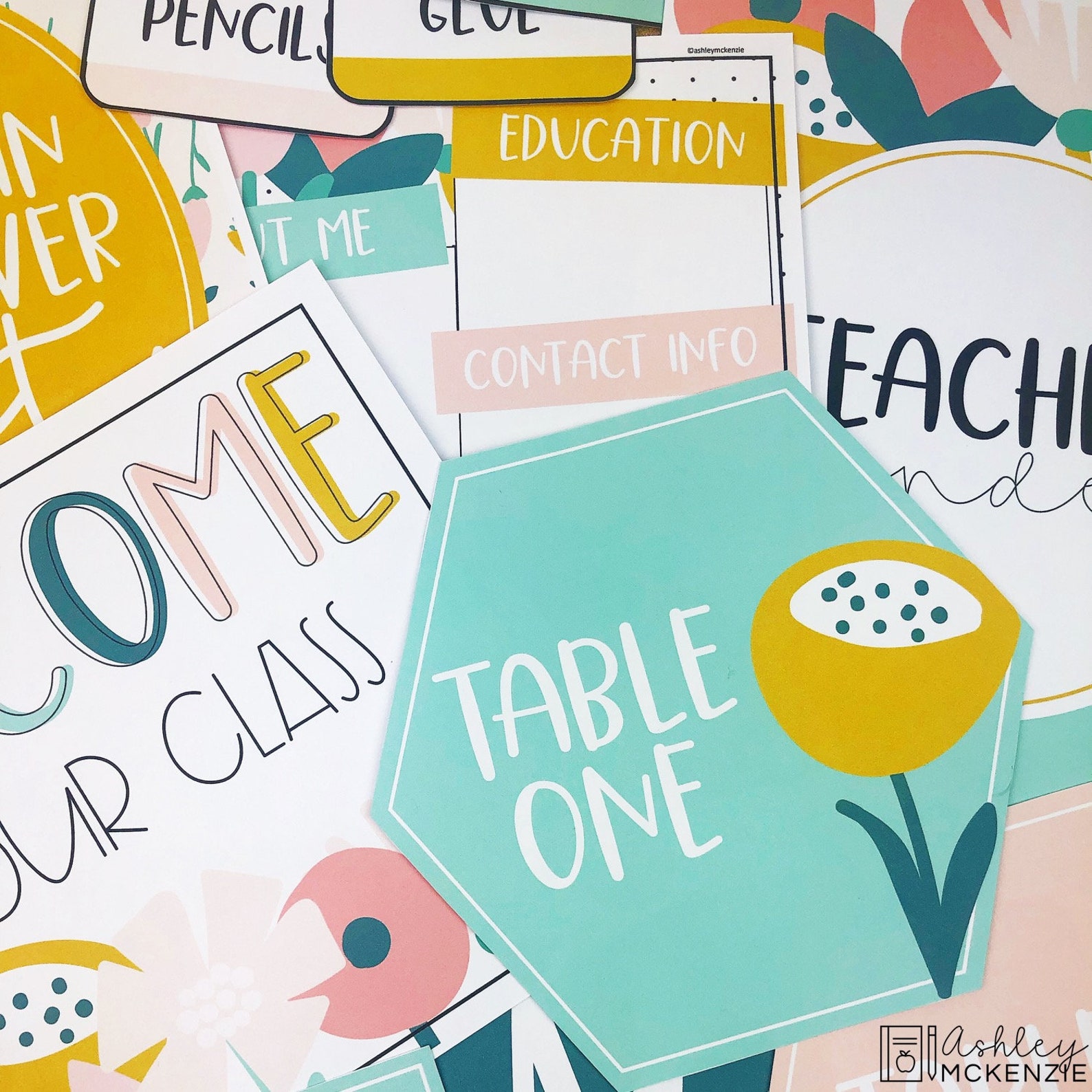 Vintage Floral Blooms Classroom Decor Bundle Easy and Modern - Etsy