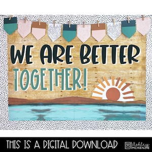 Ocean Classroom Decor Calm Coastal Bulletin Board Ideas Editable ...