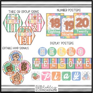 Sports Theme Classroom Decor Bundle Editable Bright Colors Classroom ...