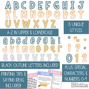 Boho Ocean Classroom Decor, A-Z Bulletin Board Letters, Punctuation ...