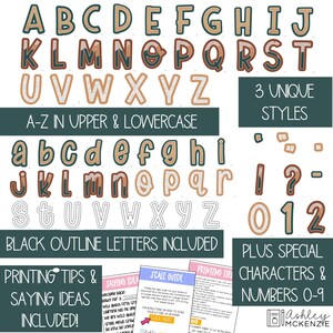 Abstract Landscape Classroom Decor, A-Z Bulletin Board Letters ...