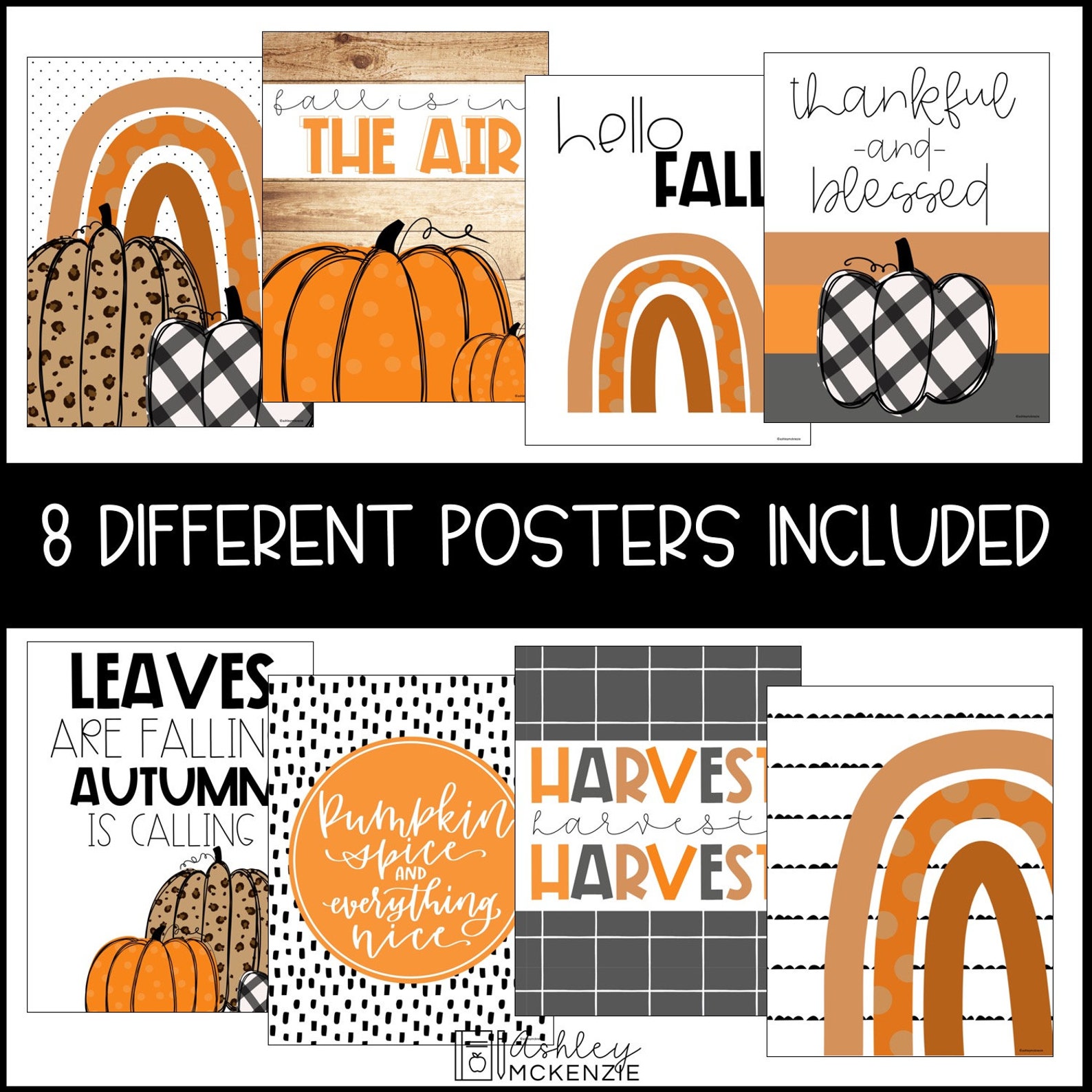 Fall Pumpkins Classroom Posters Easy Halloween Classroom | Etsy
