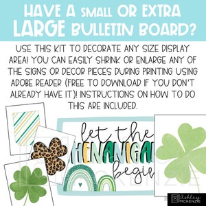 St. Patrick's Day Clovers Bulletin Board or Classroom Door Decor, Easy ...