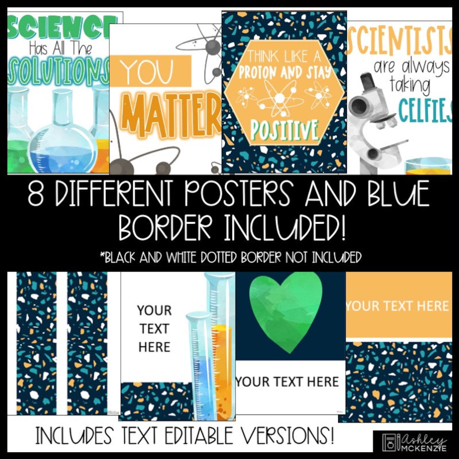 Science Classroom Posters, Easy and Modern Classroom Subject ...