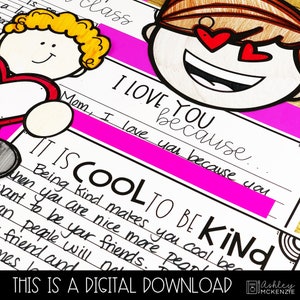 Valentine's Day Kindness Week Writing Crafts, February Creative Writing ...