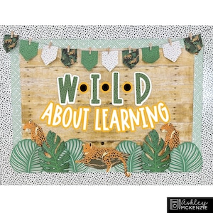 Modern Jungle Classroom Decor Back to School Bulletin Board Editable ...