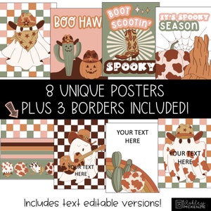 Howdy Halloween Classroom Posters, Western Decor Theme, Easy Seasonal ...