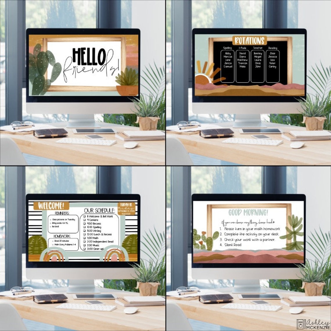 Boho Desert Slides and Powerpoint Templates Calm Classroom - Etsy