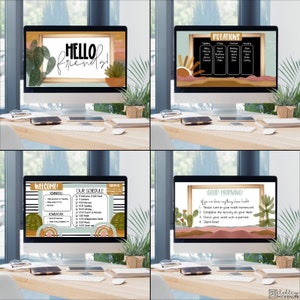 Boho Desert Slides and Powerpoint Templates, Calm Classroom Decor Theme ...