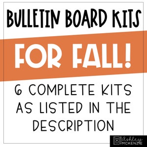 Fall Bulletin Board Kits Bundle, Back to School, Autumn Classroom Decor ...