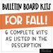 Fall Bulletin Board Kits Bundle, Back to School, Autumn Classroom Decor ...