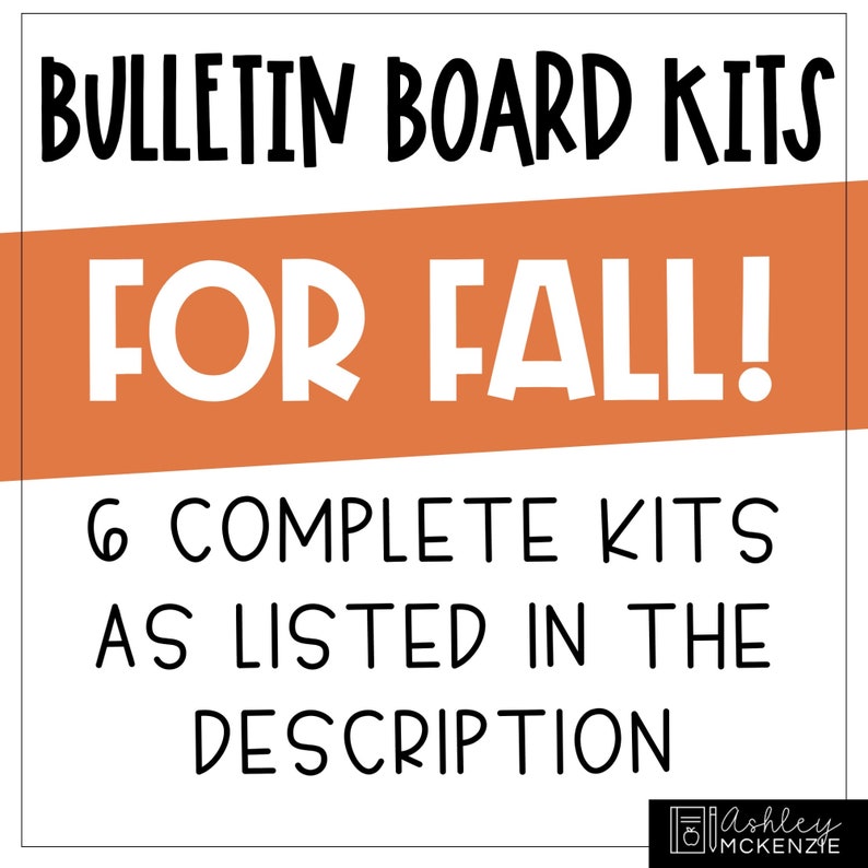 Fall Bulletin Board Kits Bundle, Back to School, Autumn Classroom Decor ...