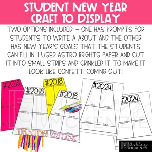 New Year's Resolutions Craftivity and Bulletin Board or Classroom Door ...