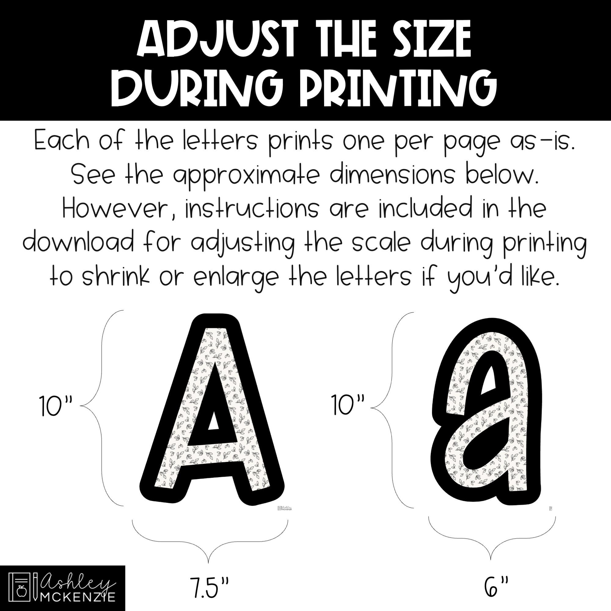 Modern Garden Bulletin Board Letters, Punctuation, and Numbers, Calming ...