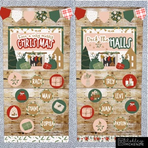 Modern Christmas Classroom Decor, Bulletin Board Kit, Classroom Posters ...