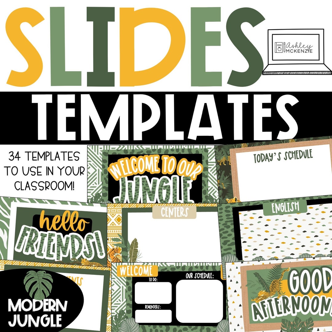 Modern Jungle Google Slides and Powerpoint Templates, Safari Theme ...