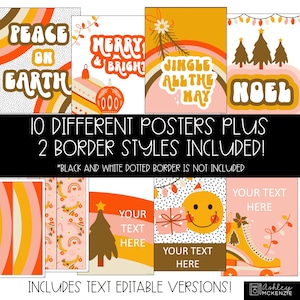 Christmas Retro Theme Classroom Posters, Easy Holiday Classroom ...