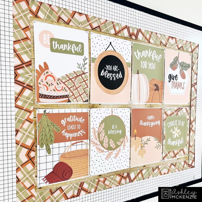 Modern Thanksgiving Classroom Posters, November Theme, Easy Holiday ...