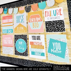 Calm Terrazzo Classroom Posters, Easy and Modern Classroom Decorations ...