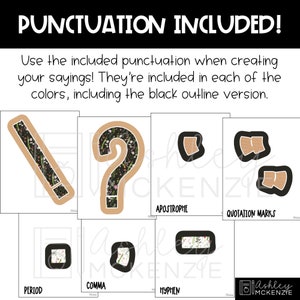 Wildflowers Classroom Decor, A-Z Bulletin Board Letters, Punctuation ...